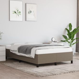 vidaXL Bettgestell ohne Matratze Taupe 120x200 cm Stoff Vidaxl