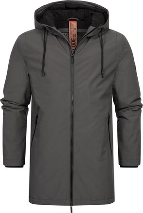 Indicode Herren INEmilio Parka mit Rei&szlig;verschluss und Kapuze | Herrenparka M&auml;nner-Parka Dk Grey, XXL