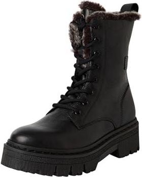 Tamaris WL Lace Boot 1-26240-45 Bottes de neige pour femme en cuir noir Taille 36 EU, Cuir noir, 36 EU