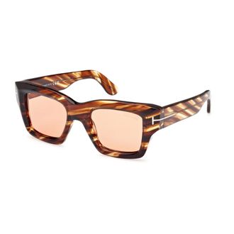 Tom Ford Homme, Accessoires, Brun, Taille: 50 MM Lunettes de soleil Ilias