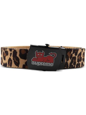 SUPREME x Toy Machine ceinture en toile - Marron