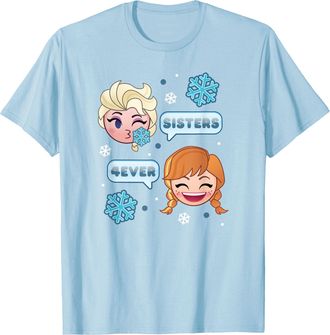 Disney Emoji Frozen Elsa And Anna Emoji T-Shirt