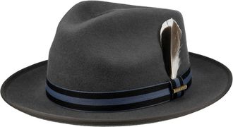 Stetson Adelaide Fedora Wollhut Herren Sommer Winter anthrazit XXL (62-63 cm)