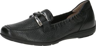 Caprice Damen Slipper aus Leder Elegant, Schwarz (Black Deer), 36 EU