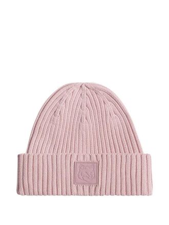 Maison Kitsuné bonnet à patch logo - Rose