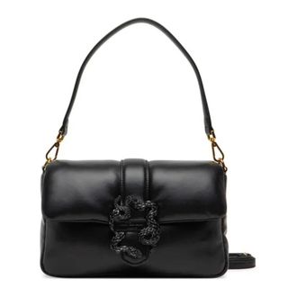Just Cavalli Femme, Sacs, Noir, Taille: ONE Size Sac à bandoulière Iconic Snake Puffy