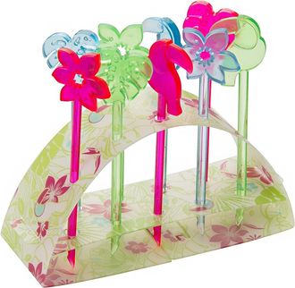 Fackelmann 27097 Snack Marker, 9 Einheiten, Plastik, Mehrfarbig, 50 x 50 x 20 cm