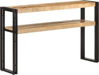 vidaXL Konsolentisch 120x30x75 cm Raues Mangoholz - Vidaxl