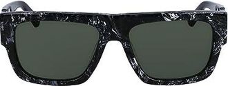 Calvin Klein Jeans CKJ23654S 073 Black/White Sunglasses Man Acetato, Rectangle, 56