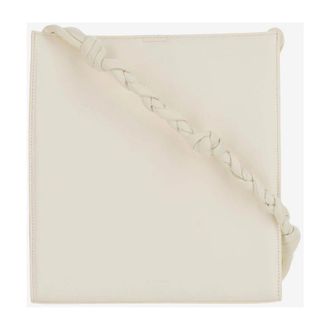 Jil Sander Gewebte Schultertasche aus Leder - - Bags - Damen - Wei&szlig; - ONE SIZE