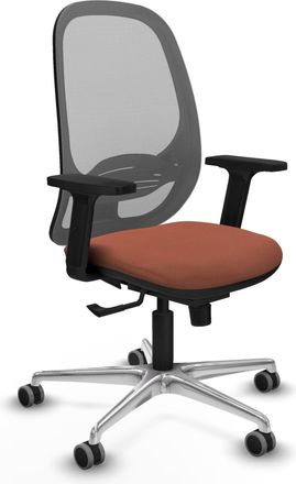 Piqueras y Crespo Stuhl geeignet f&uuml;r Arbeiten mit 2D-Armen, h&ouml;henverstellbare Lendenwirbelst&uuml;tze, mit 3 Positionen und Schneidschaum, Grau/Braun