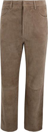 Rotate Rotate Birger Christensen, Femme, Pantalons, Brun, Taille: 34 FR Pantalon Droit en Daim