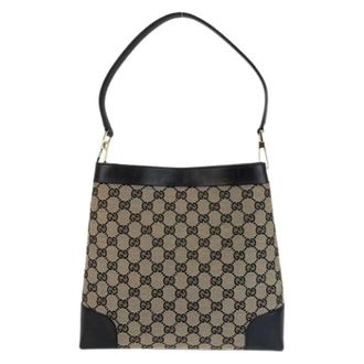 Gucci Sac bandouli&egrave;re en toile GG en cuir Pre-owned - Femme - Pre-owned - Beige - Taille: ONE Size