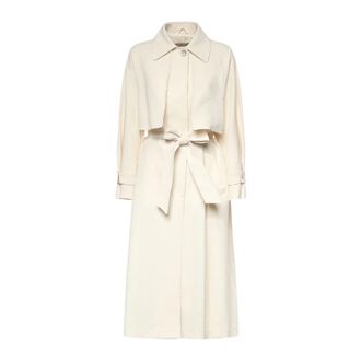 Herno Frischer Trenchcoat mit G&uuml;rtel aus gewebtem Crinkle-Material - - Coats - Damen - Beige - M