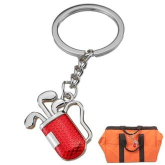 Generico Mini club de golf porte-cl&eacute;s porte-cl&eacute;s mini sac de golf - Porte-cl&eacute;s tube en de zinc d&eacute;coration sac &agrave; main sac &agrave; main sac &agrave; dos 2D pour hommes femmes