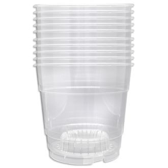 Wohnkult 10x Orchideentopf Blumentopf Kulturtopf Pflanztopf - Kunststoff - &Oslash;11,5x11cm