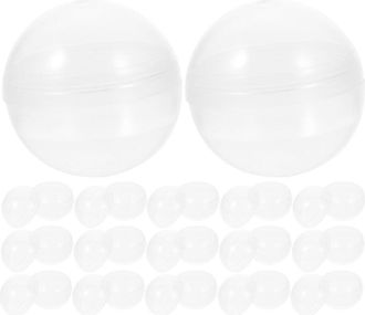 OSALADI Verkaufsautomaten -Automatenkapseln 20 Stück Aus Kunststoff Befüllbare Kugeln Ornamente Durchsichtige Kugeln Runde Weihnachtsbaumanhänger Für Hochzeit