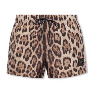 Dolce & Gabbana Badeshorts mit Leopardenmuster - - Swimwear - Herren - Beige - S