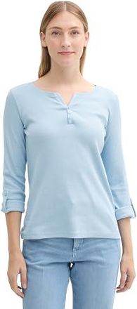 Tom Tailor 1024036 T-Shirt, 36483-Light Fjord Blue White Stripe, L Femmes