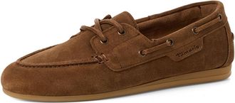 Tamaris Damen Moccassin flach Leder, braun, 40 EU