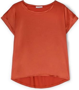 Motivi Femme, Tops, Orange, Taille: 42 FR T-shirt bi-mati&egrave;re