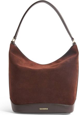 Sandro Paris Suede Tangoso Bucket Bag