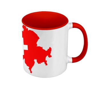 Fabulous Tasse Farbe Premium Qualit&auml;t rot - Flagge Schweiz Fu&szlig;ball Sport Nationalmannschaft - Tasse mit Henkel und farbigem Innenfutter
