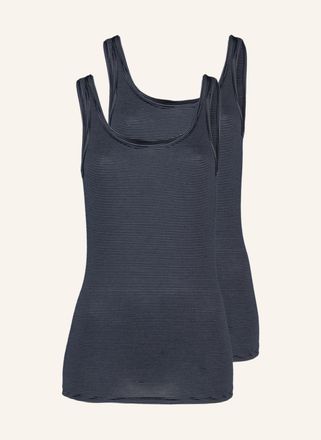 Schiesser 2er-Pack Tops Modal Essentials blau