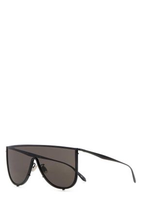 Alaia SUNGLASS Metal Shield Sunglasses - Black