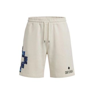 Marcelo Burlon Cotton Bermuda Shorts - Cream