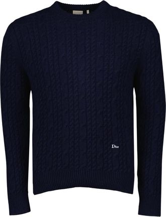Dior Homme, Pulls, Bleu, Taille: S Pull en cachemire &agrave; torsades