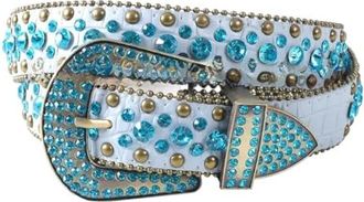 Generic Ceinture en cristal de style coréen pour femme - Accessoire décontracté, 9, 105 cm