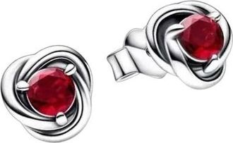 Pandora Femme, Accessoires, Rouge, Taille: ONE Size Boucles doreilles &agrave; clous Coeur &Eacute;ternit&eacute; Pierre de Naissance Juillet
