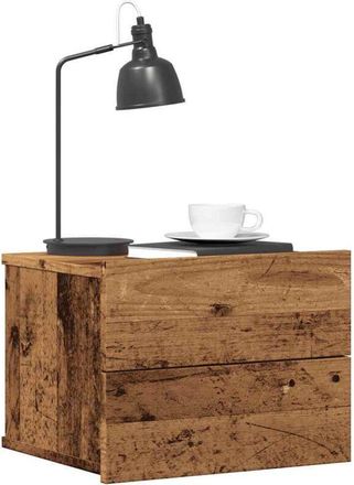 vidaXL Wand-Nachttische 2 Stk. Altholz-Optik 40x32x30 cm - Vidaxl
