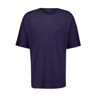 Frescobol Carioca Carmo Leinen Jersey T-Shirt - - Tops - Herren - Blau - M