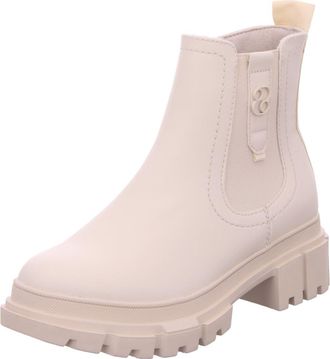 s.Oliver Damen Chelsea Boots mit Reißverschluss Vegan, Beige (Cream), 40 EU