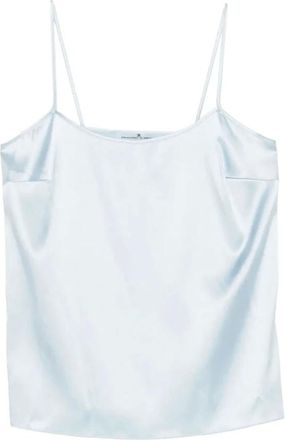 Ermanno Scervino Femme, Tops, Bleu, Taille: 38 FR D&eacute;bardeur &agrave; fines bretelles