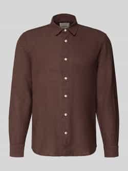 Only & Sons Slim Fit Freizeithemd aus Baumwoll-Leinen-Mix Modell CAIDENLS SOLID