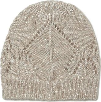 PESERICO bonnet en maille à détails doeillets - Tons neutres