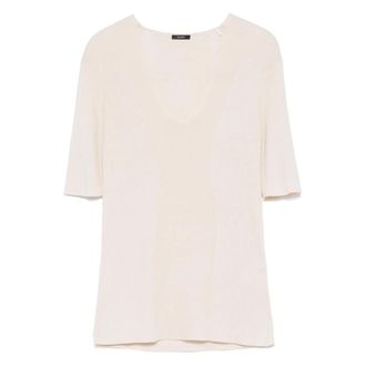Joseph Geripptes Woll-T-Shirt in Beige - - Tops - Damen - Beige - M