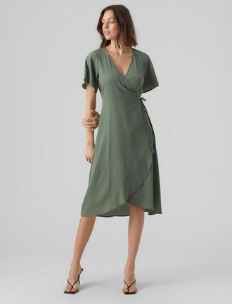 Vero Moda Midikleid Saki (1-tlg) Wickel-Design