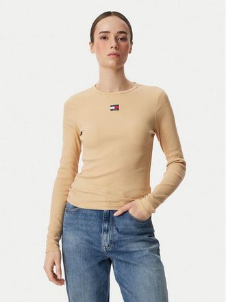 Tommy Jeans Bluse DW0DW20178 Gelb Slim Fit