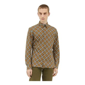 Burberry Klassisches kariertes Baumwollhemd - - Shirts - Herren - Braun - L