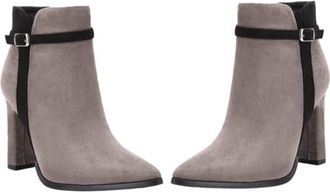 Frcolor Bottines Courtes Femme &agrave; Talon &Eacute;pais Automne Hiver &Eacute;l&eacute;gantes et R&eacute;sistantes &agrave; Eau Confort et Style pour Usage Quotidien