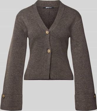 Gina Tricot Slim Fit Cardigan mit Woll-Anteil in Strick-Optik