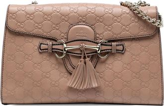 Gucci sac porté épaule Guccissima Emily médium (2016-2025) - Marron