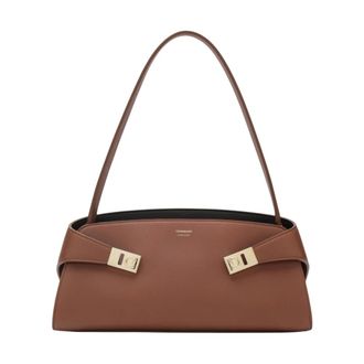 Ferragamo Sac bandouli&egrave;re Hug East-West - Femme - Sacs - Brun - Taille: ONE Size