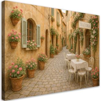 Feeby Leinwandbild - Bilder Wohnzimmer - 120x80 1tlg - Deko Schlafzimmer - Wanddekoration - Aesthetic - Groß Moderne Bild - Foto auf Leinwand - Toskana Ital