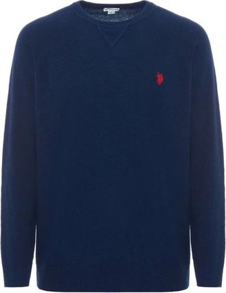 U.S.Polo Association U.s. Polo Assn., Homme, Pulls, Bleu, Taille: S Pull ras du cou en laine m&eacute;lang&eacute;e surteint