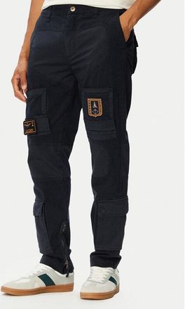 Aeronautica Aeronautica Militare Cargohose 262PA1664UCT04241 Dunkelblau Regular Fit